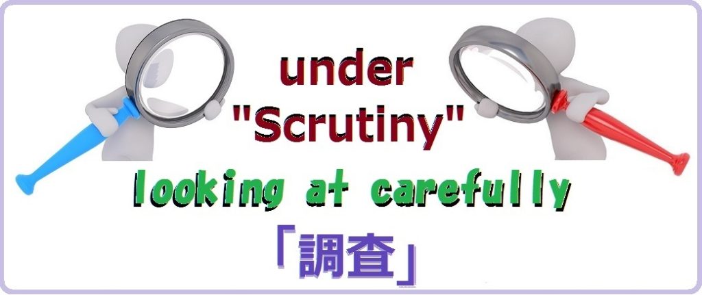 Under scrutiny | プロ翻訳者の単語帳